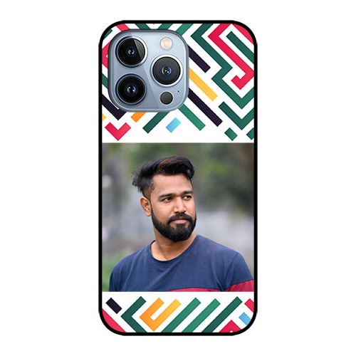 Buy iPhone 13 Pro Personalized Glass Phone Case - Colorful Maze Pattern ...