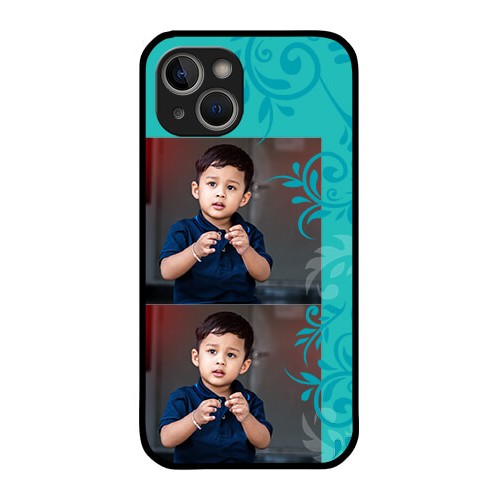 Buy iPhone 14 Plus Personalized Glass Phone Case - with Photo and Green ...