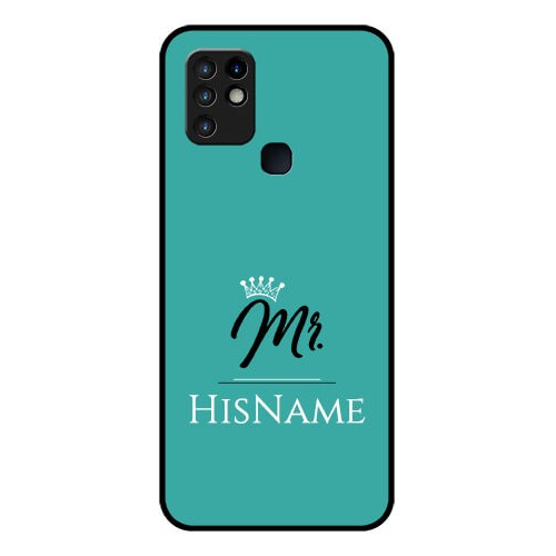 Buy Infinix Hot 10 Custom Glass Phone Case Mr with Name