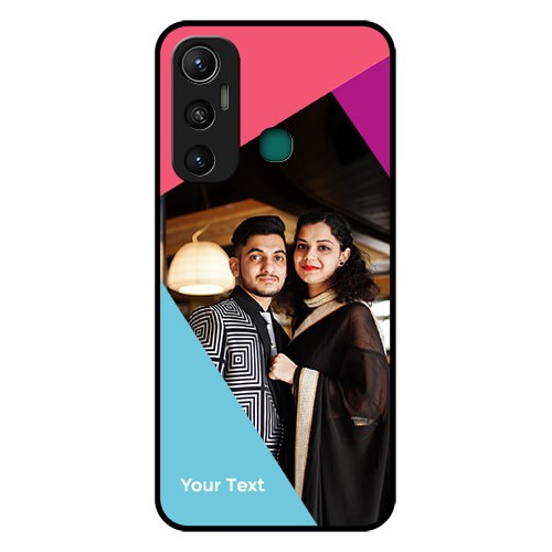 Buy Infinix Hot 11 Custom Glass Mobile Case - Stacked Triple colour Design