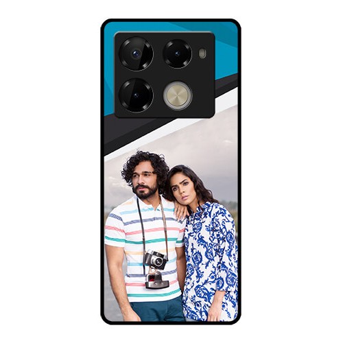 Buy Infinix Note 40 Pro Plus 5G Custom Glass Phone Case - Simple Pattern Photo Upload Design