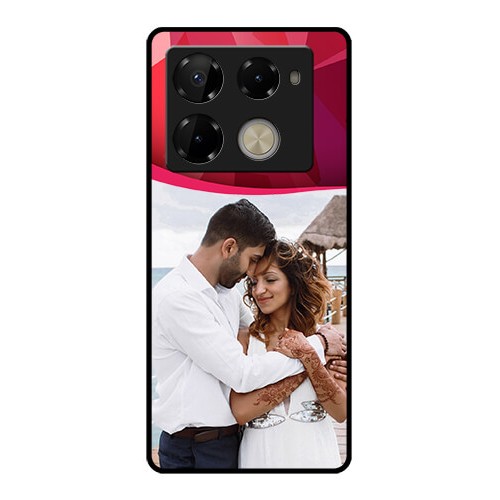 Buy Infinix Note 40 Pro Plus 5G Custom Glass Phone Case - Red Abstract ...