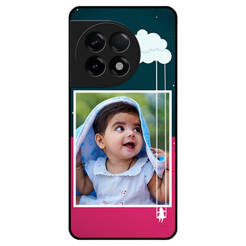 Buy OnePlus 11R 5G Custom Glass Phone Case - Cute Girl with Cloud Design