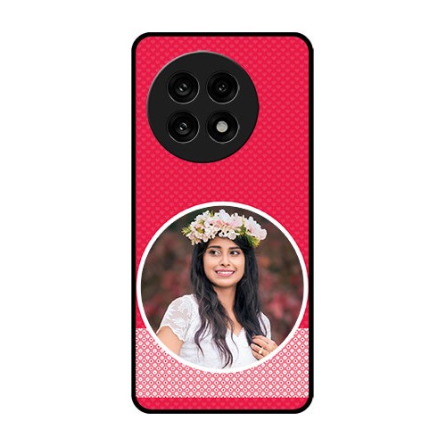 Buy OnePlus 13R 5G Custom Glass Phone Case - Pink Color Pattern Design