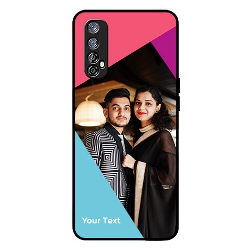 Buy Realme 7 Custom Glass Mobile Case - Stacked Triple colour Design