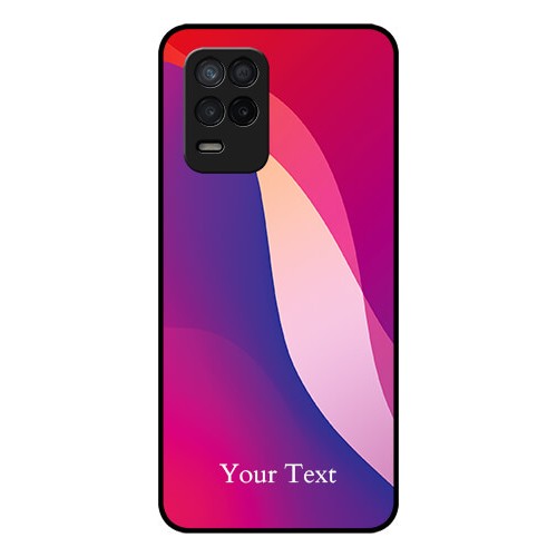 Buy Realme 8 5G Personalized Glass Phone Case - Digital abstract Overlap Design