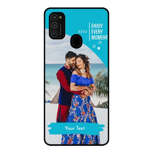Buy Galaxy M21 Custom Glass Mobile Case - Happy Moment Design