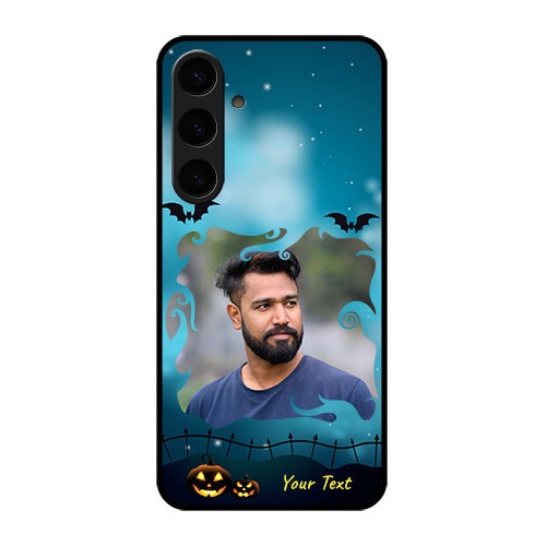 Buy Samsung Galaxy S24 Plus 5G Custom Glass Phone Case - Halloween Frame Design