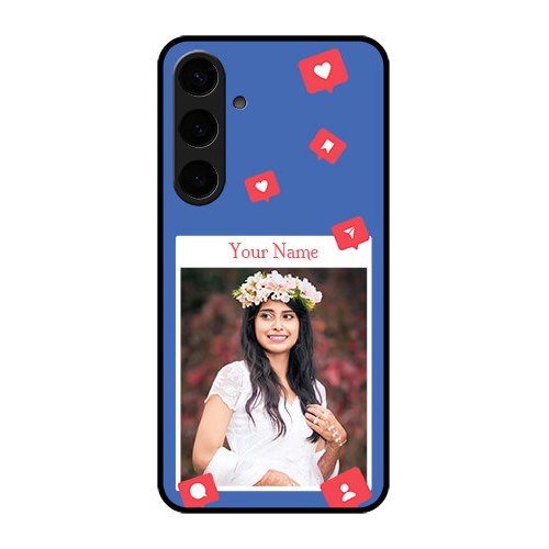 Buy Samsung Galaxy S24 Plus 5G Custom Glass Phone Case - Like Share And Comment Design