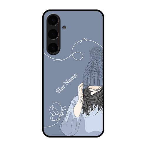 Buy Samsung Galaxy S24 Plus 5G Custom Glass Phone Case - Girl In Winter Outfit Design
