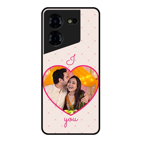 Buy Tecno Pova 5 Pro 5G Custom Glass Phone Case - Heart Shape Design