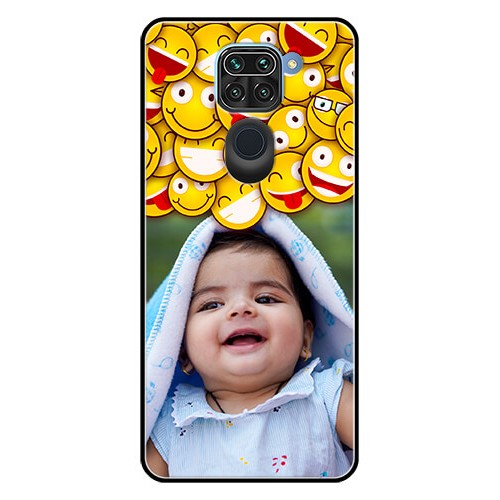 Buy Redmi Note 9 Custom Glass Mobile Case - with Smiley Emoji Design