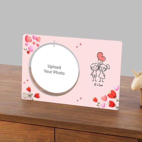 Buy Roses and Hearts Decorated Lovely Round Shaped Hanging Photo Stand