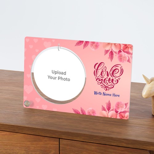 Buy Little Hearts and Roses Decorated Round Shaped Hanging Photo Stand