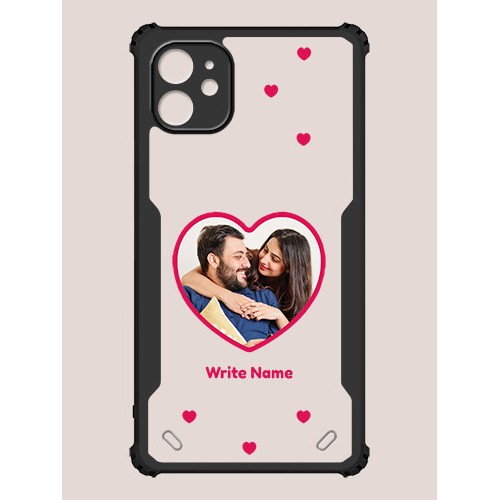 Buy iPhone 11 Custom Hybrid Mobile Phone Case With Floating Hearts ...
