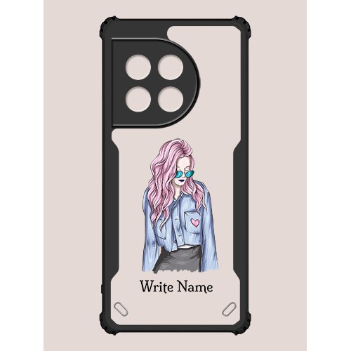 Buy OnePlus 11R 5G Custom Hybrid Mobile Phone Case With Cool Girl Design