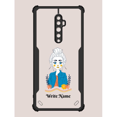 Buy Reno 2F Custom Hybrid Mobile Phone Case With Cute Cartoon Girl Design