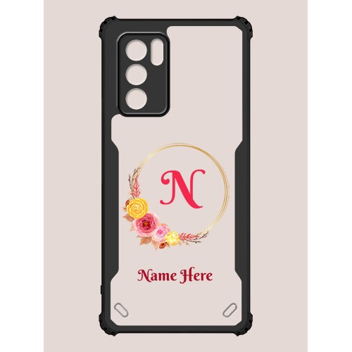 Buy Reno 6 Pro 5G Custom Hybrid Mobile Phone Case With Wreath Themed Design