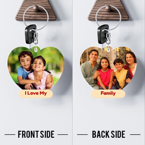 Buy I Love My Family Design Keychain