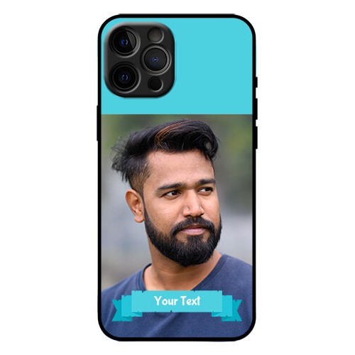 Buy iPhone 12 Pro Max Custom Metal Phone Case - Blue Color Design