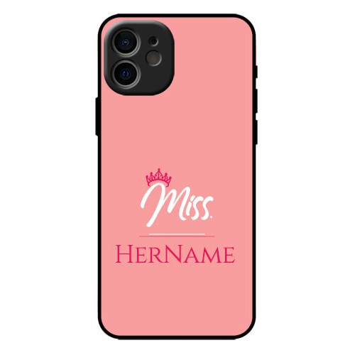 Buy iPhone 12 Custom Metal Phone Case - Mrs With Name Design