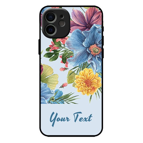 Buy iPhone 12 Custom Metal Phone Case - Stunning Watercolored Flowers ...
