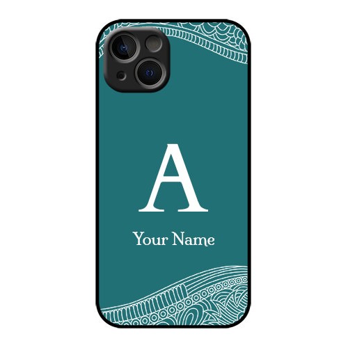 Buy iPhone 13 Custom Metal Phone Case - Line Art Pattern With Custom ...