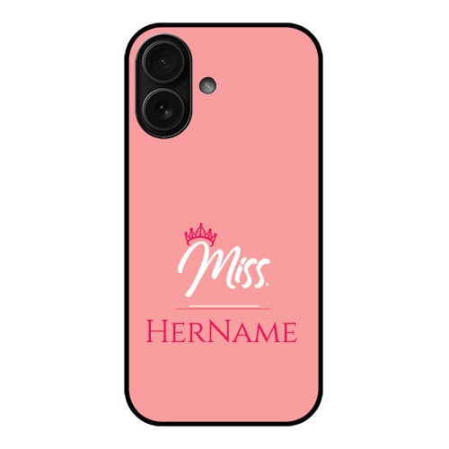 Buy iPhone 16 Custom Metal Phone Case - Mrs With Name Design