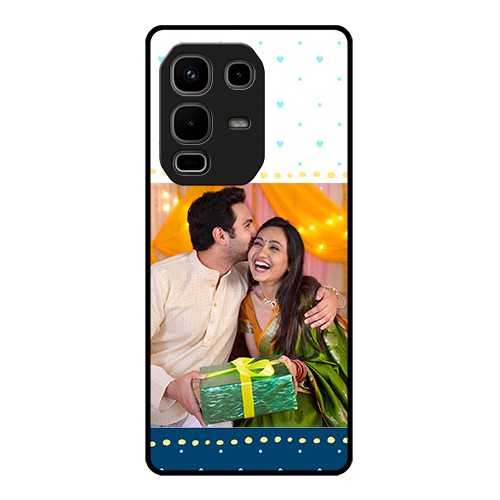 Buy Infinix Note 50s 5G Custom Metal Phone Case - White And Blue ...
