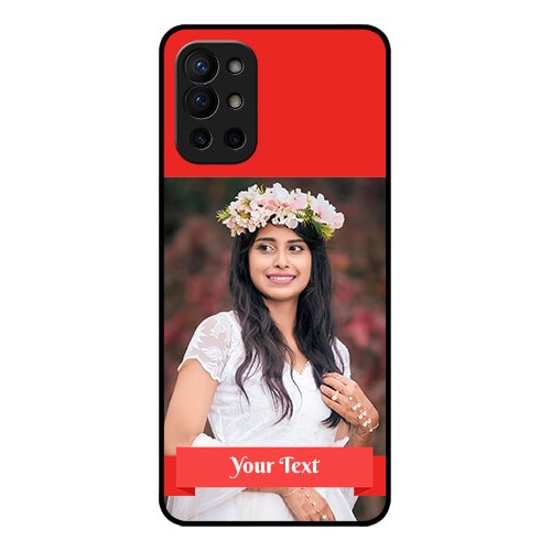 Buy OnePlus 9R 5G Custom Metal Phone CaseSimple Red Color Design
