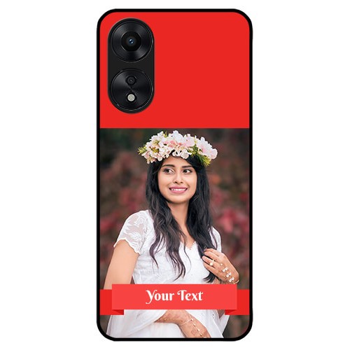 Buy Oppo A78 5G Custom Metal Phone Case - Simple Red Color Design