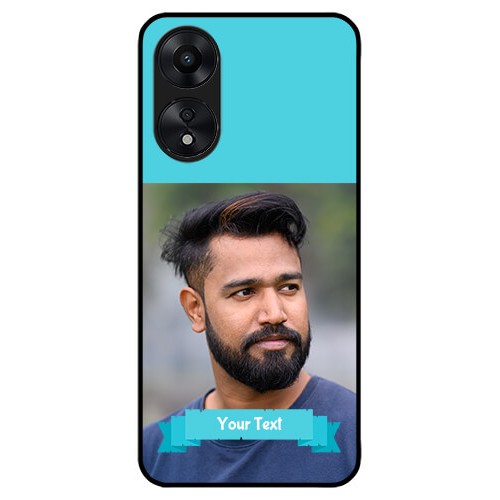 Buy Oppo A78 5G Custom Metal Phone Case - Blue Color Design