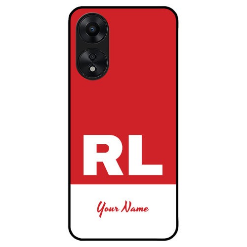 Buy Oppo A78 5G Custom Metal Phone Case - Dual Tone Custom Text Design