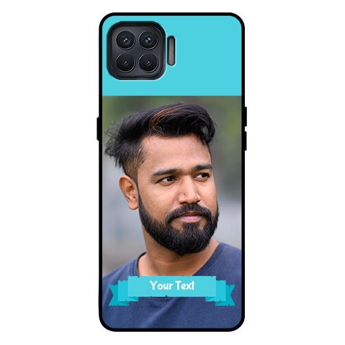 Buy Oppo F17 Pro Custom Metal Phone Case - Blue Color Design