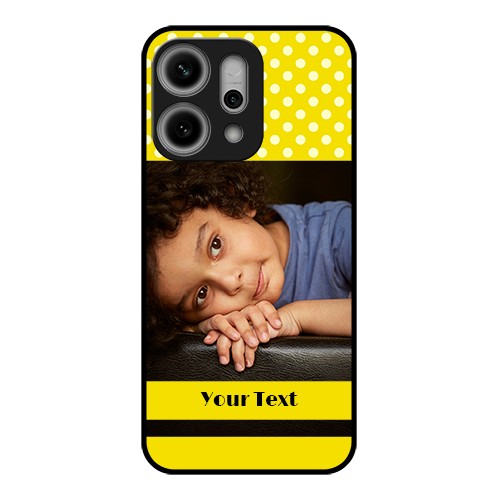 Buy Oppo Reno 14 Pro 5G Custom Metal Phone Case - Bright Yellow Case Design