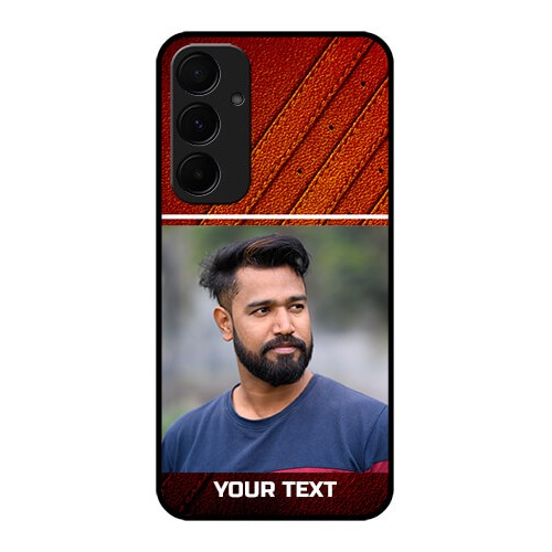 Buy Galaxy A55 5G Custom Metal Phone CaseLeather Phone Case Design