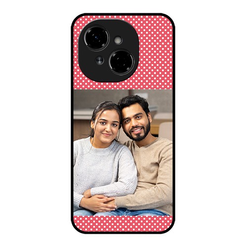 Buy Tecno Spark Go 1 Custom Metal Phone Case - White Dotted Design