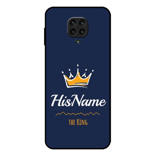 Buy Redmi Note 9 Pro Max Custom Metal Phone Case - King With Name Design