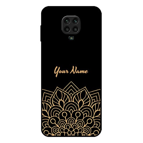 Buy Redmi Note 9 Pro Max Custom Metal Phone Case - Golden Mandala Design