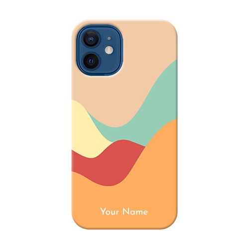Buy iPhone 12 Mini Custom Mobile Case with Ocean Waves Multi-colour Design