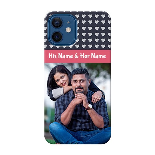 Buy iPhone 12 Custom Mobile Case with Love Symbols Design