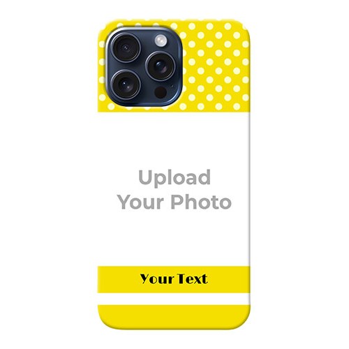 Buy iPhone 15 Pro Max Custom Mobile Covers: Bright Yellow Case Design