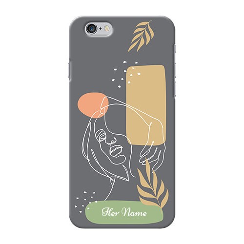 Buy iPhone 6 Phone Back Covers: Gazing Woman line art Design
