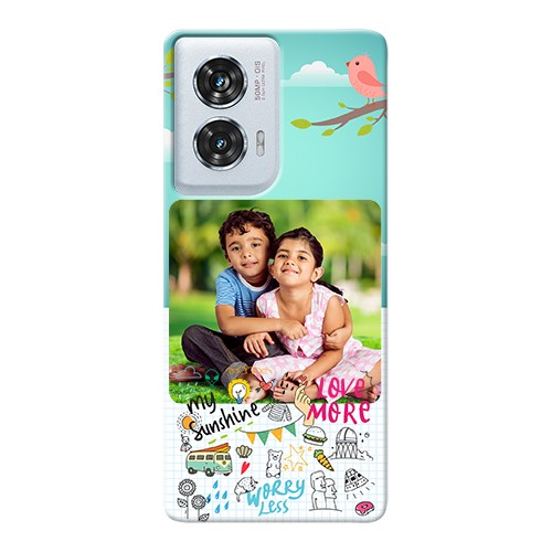 Buy Motorola G96 5G Custom Hard Phone Case - Doodle Love Design