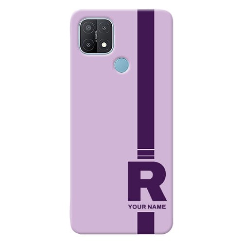 Buy Oppo A15S Custom Phone Covers: Simple dual tone stripe with name Design