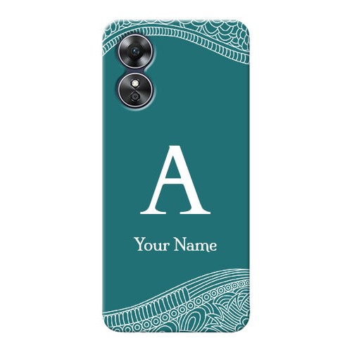 Buy Oppo A17 Mobile Back Covers: line art pattern with custom name Design