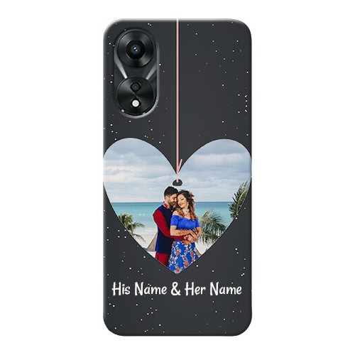 Buy Oppo A78 5G custom phone cases: Hanging Heart Design