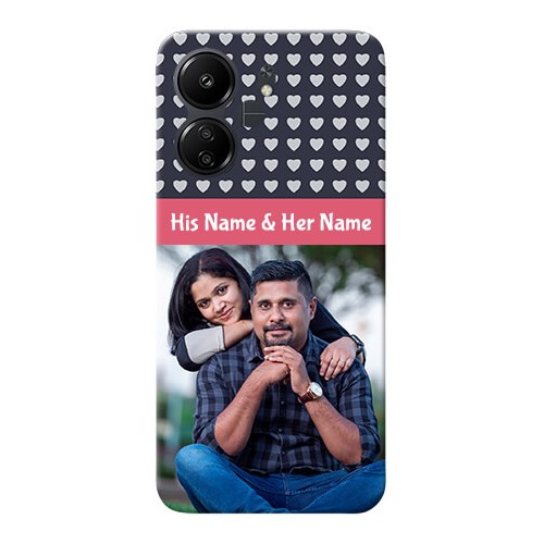 Buy Poco C65 Custom Mobile Case with Love Symbols Design