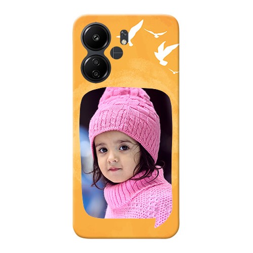 Buy Poco C65 Phone Covers: Water Color Design with Bird Icons