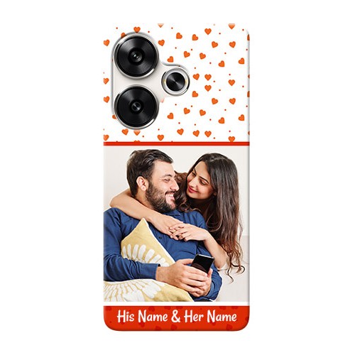 Buy Poco F6 5G Phone Back Covers: Orange Love Symbol Design